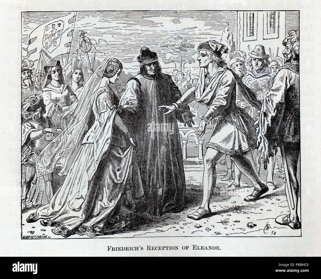 Friedrich's Reception of Eleanor. Museum: PRIVATE COLLECTION Stock ...