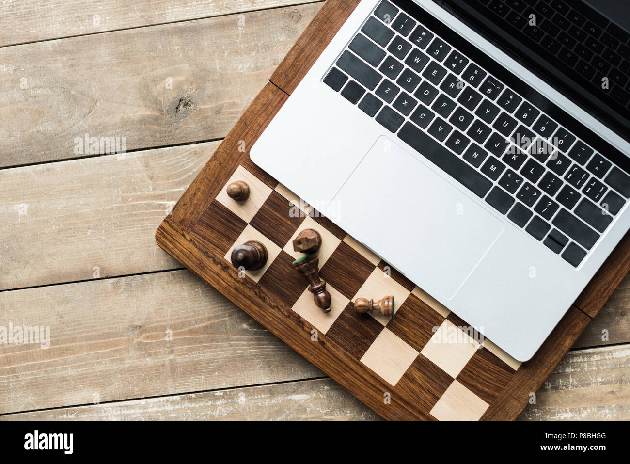 Chess pieces on computer keyboard hi-res stock photography and images ...