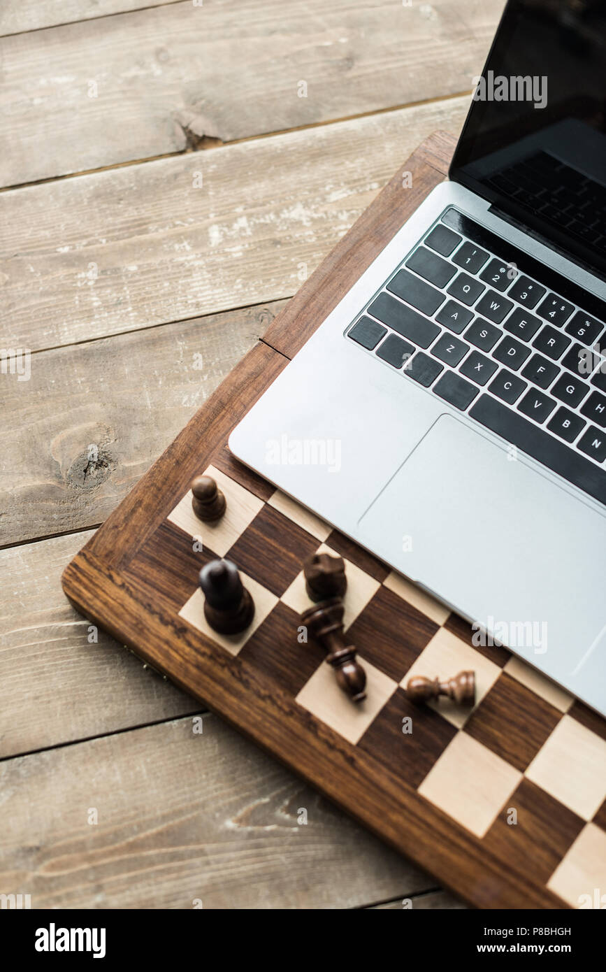 Chess pieces on computer keyboard hi-res stock photography and images ...