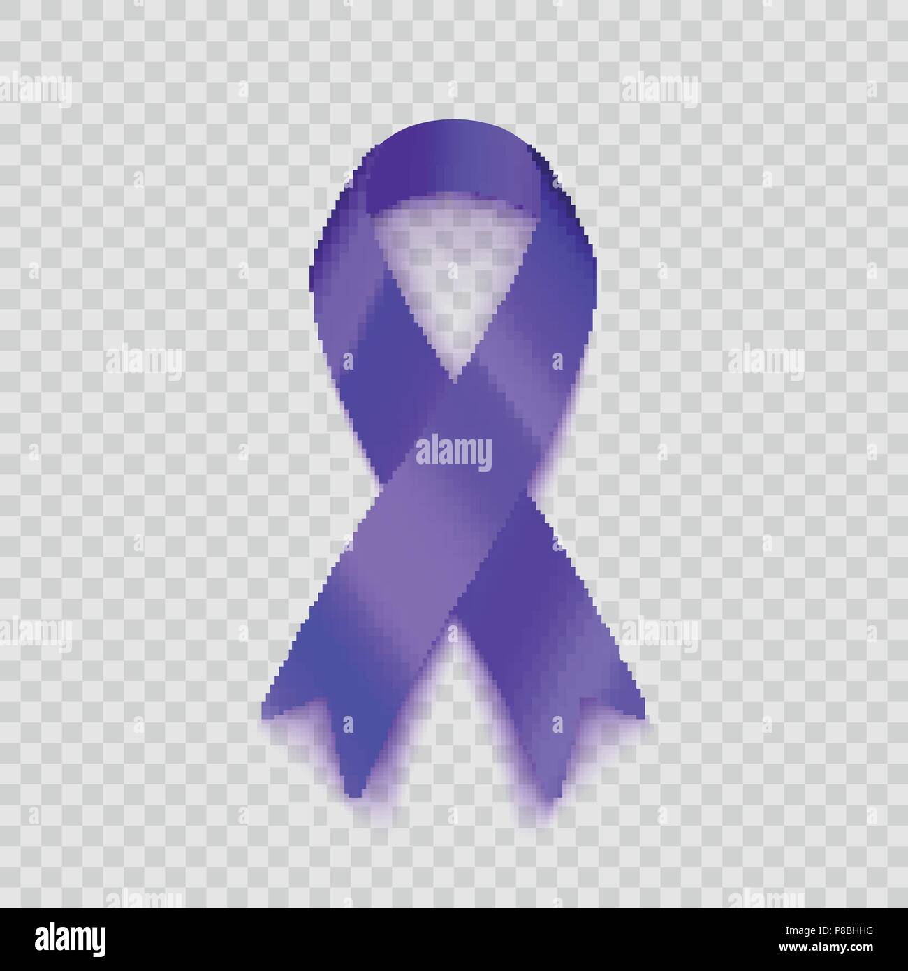 Stock vector illustration purple ribbon Stock Vector Image & Art - Alamy