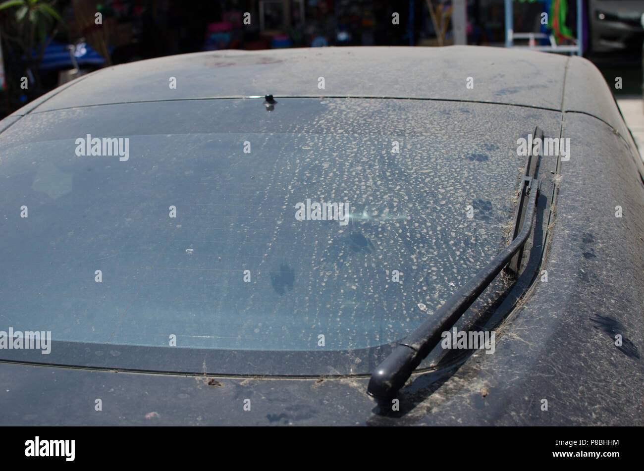 The Dirty Window of Luxury Cars Stock Photo - Alamy
