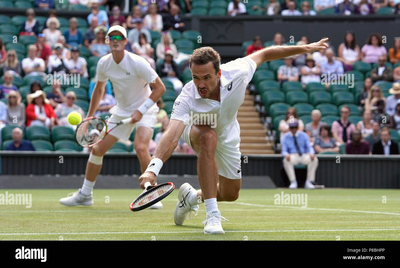 Bruno Soares during the doubles on day eight of the Wimbledon ...