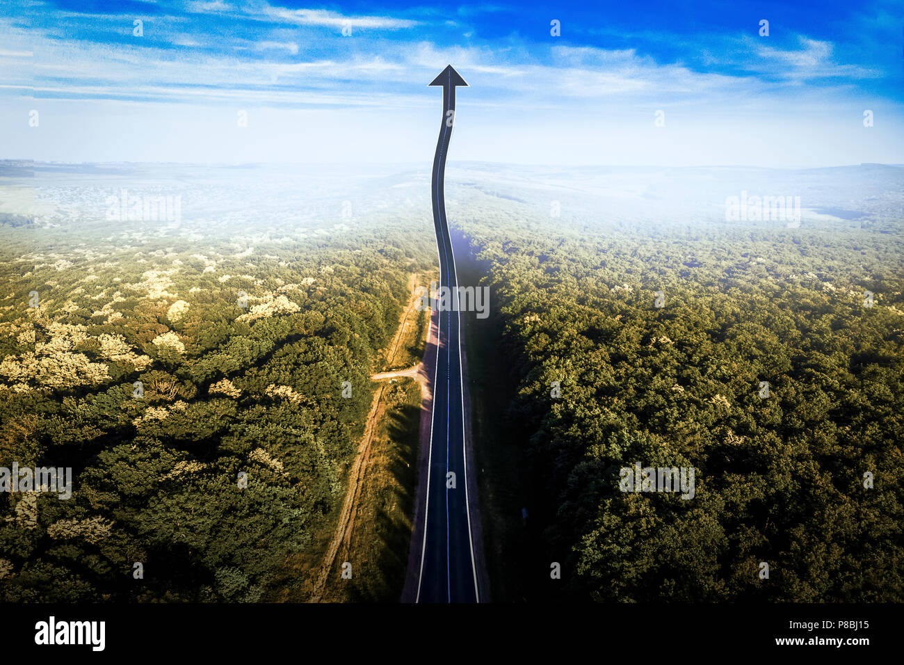 Road turning hi-res stock photography and images - Alamy