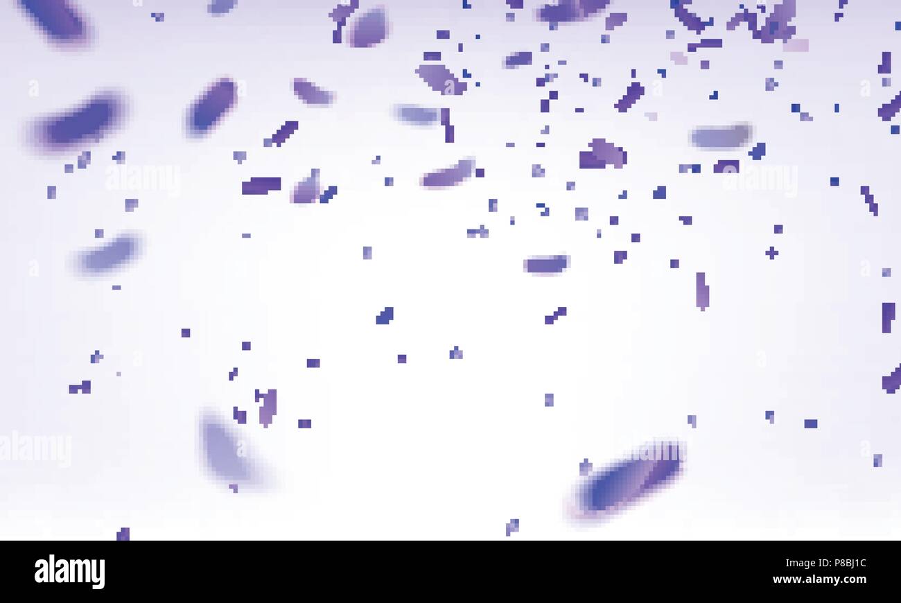 Stock vector illustration purple confetti isolated on a white ...