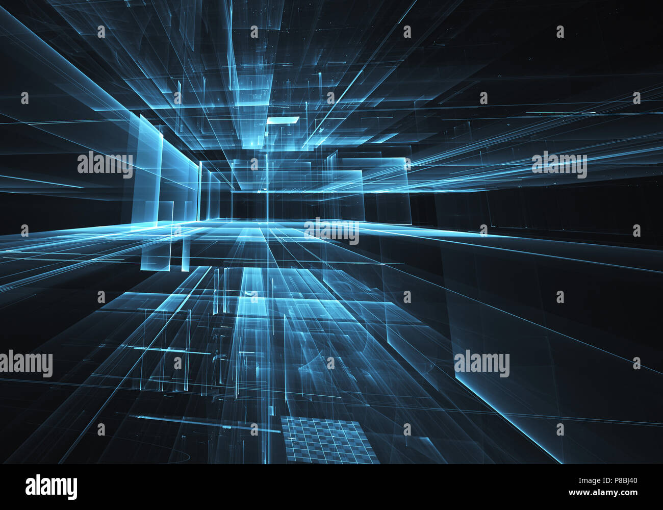 Abstract technology 3D illustration Stock Photo - Alamy