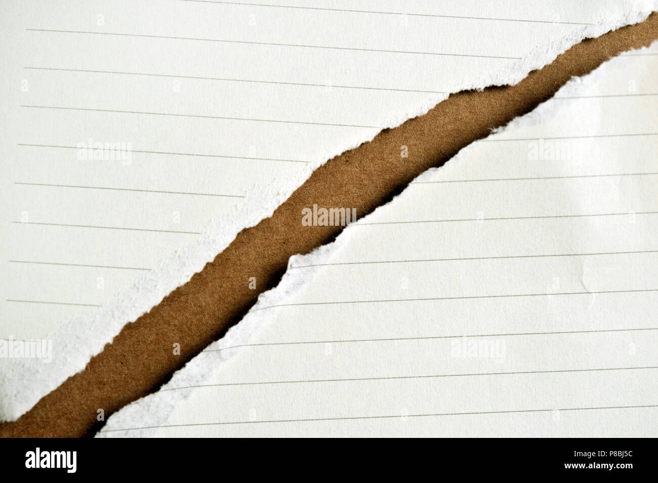 paper ripped in half Stock Photo - Alamy