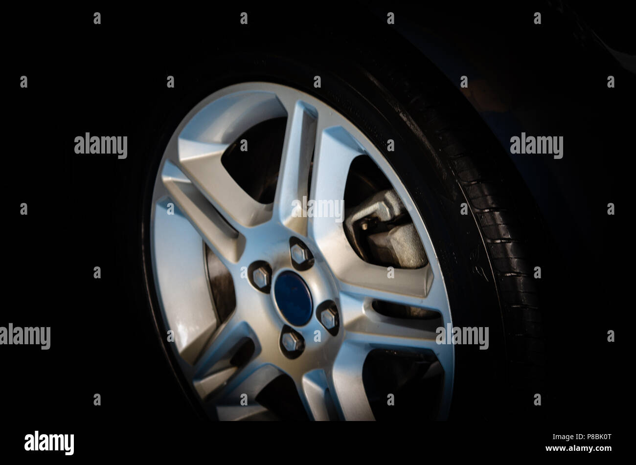 alloy wheel in close-up as an automotive Stock Photo - Alamy