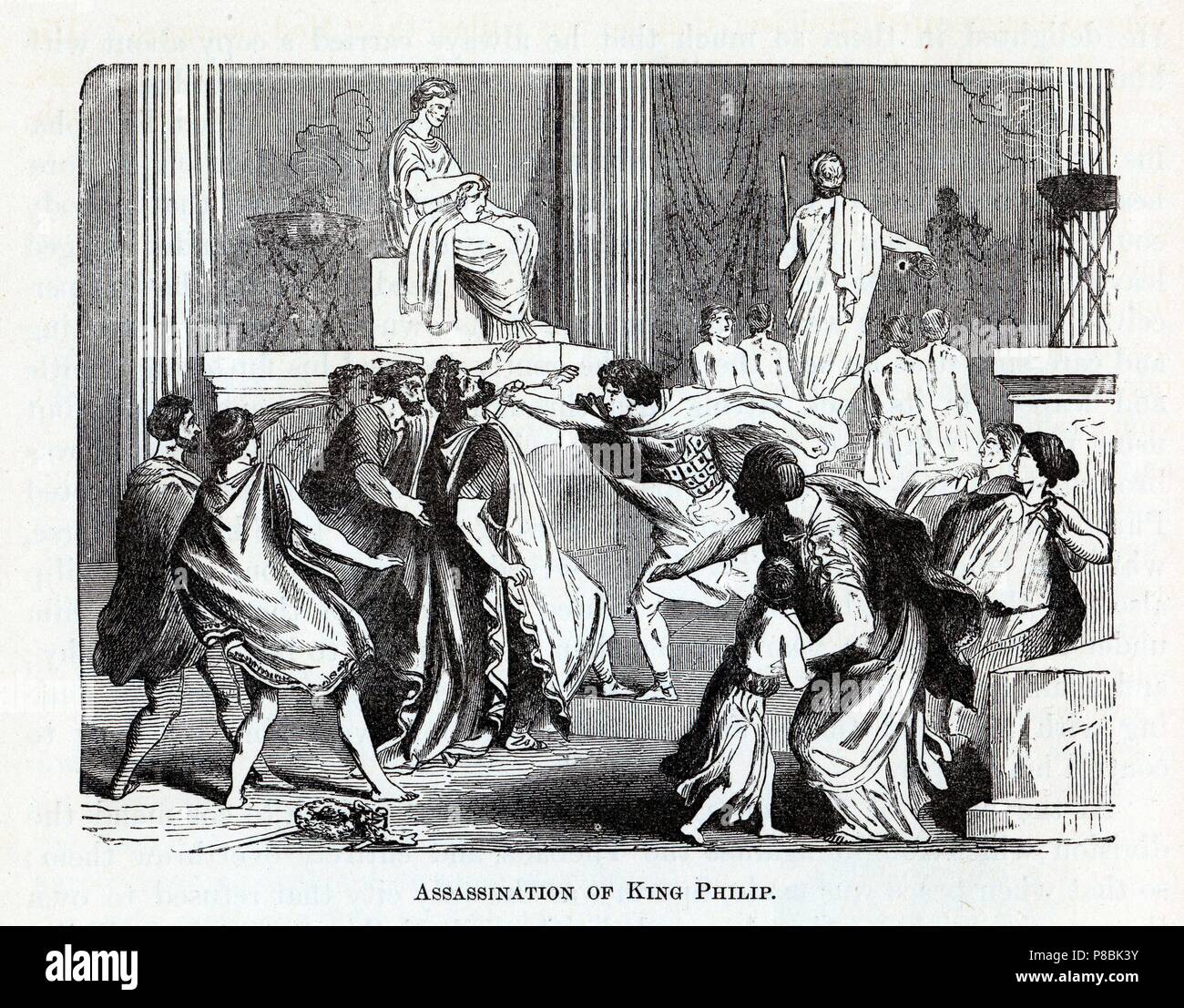 Assassination of King Philip. Museum: PRIVATE COLLECTION Stock Photo ...