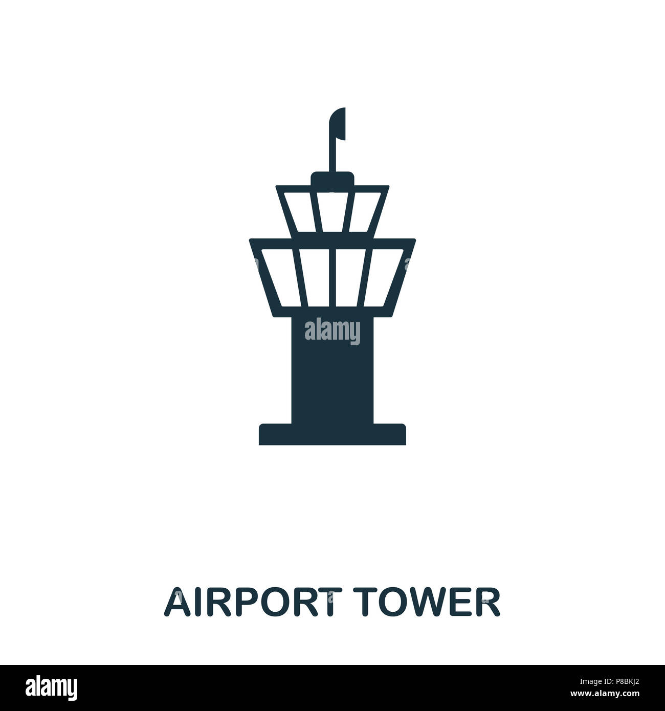 Airport Tower icon. Line style icon design. UI. Illustration of airport ...