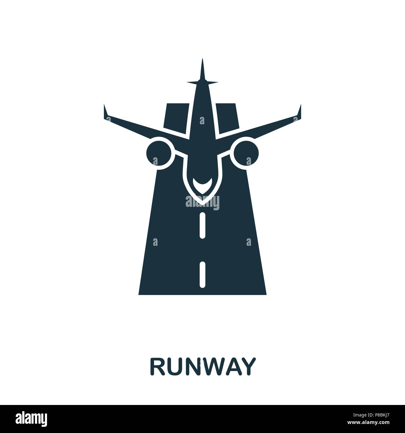 Runway icon. Line style icon design. UI. Illustration of runway icon ...
