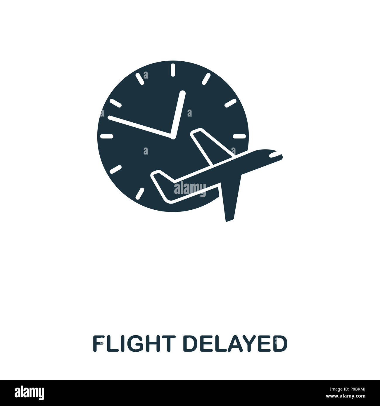 Flight Delayed icon. Line style icon design. UI. Illustration of flight ... Flight Delayed icon. Line style icon design. UI. Illustration of flight ...
