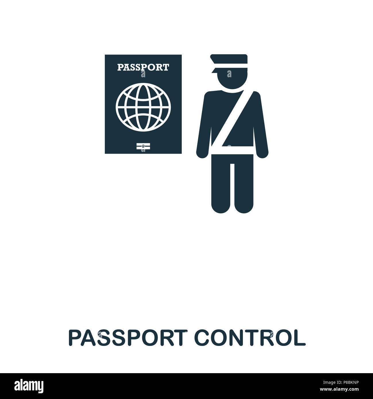 Passport Control icon. Line style icon design. UI. Illustration of ...