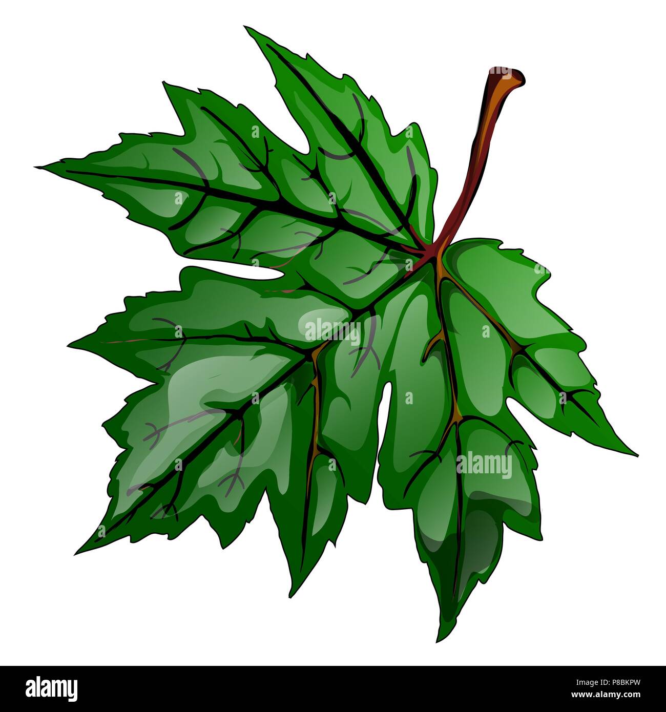 Single Green Leaf Logo