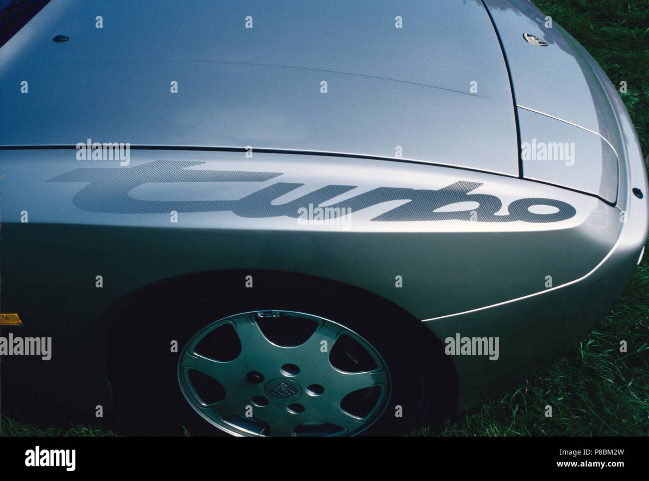 Porsche 944 Turbo 1988 Model year - showing close up of wing side with ...
