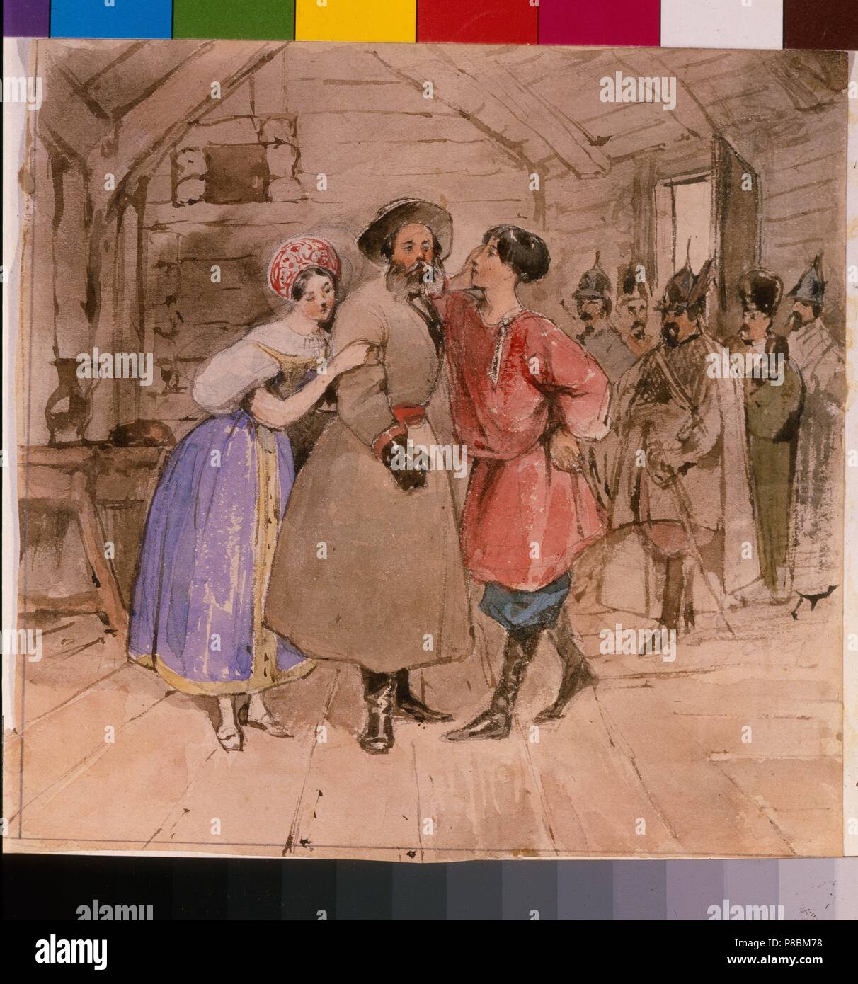 Scene from the opera "A Life for the Tsar (Ivan Susanin)" by M. Glinka ...