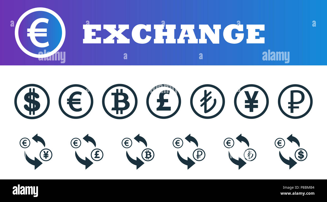 Money exchange icons set. UI and UX. Premium quality symbol collection ...