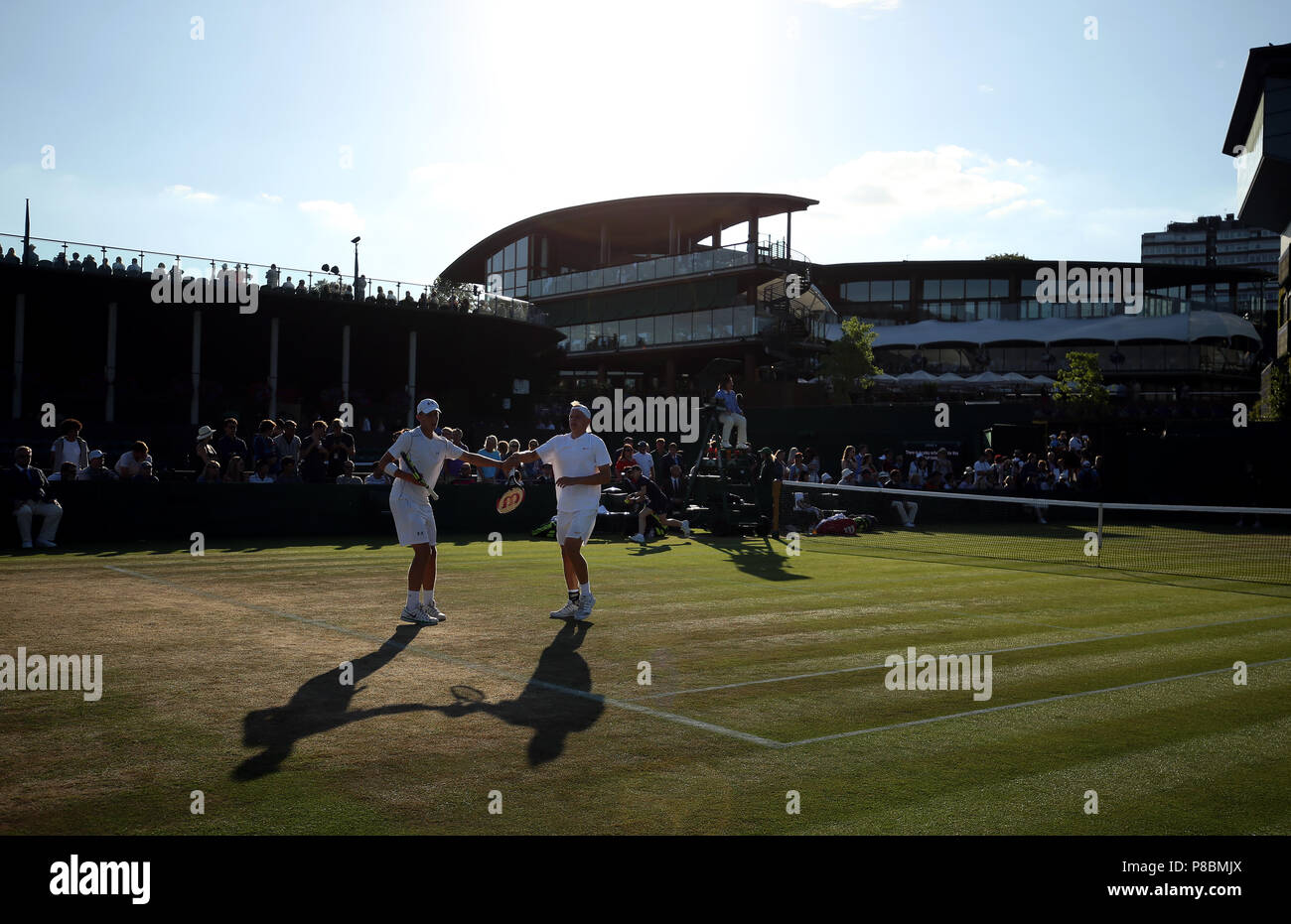 Tad Maclean and Anton Matusevich in action on day eight of the ...