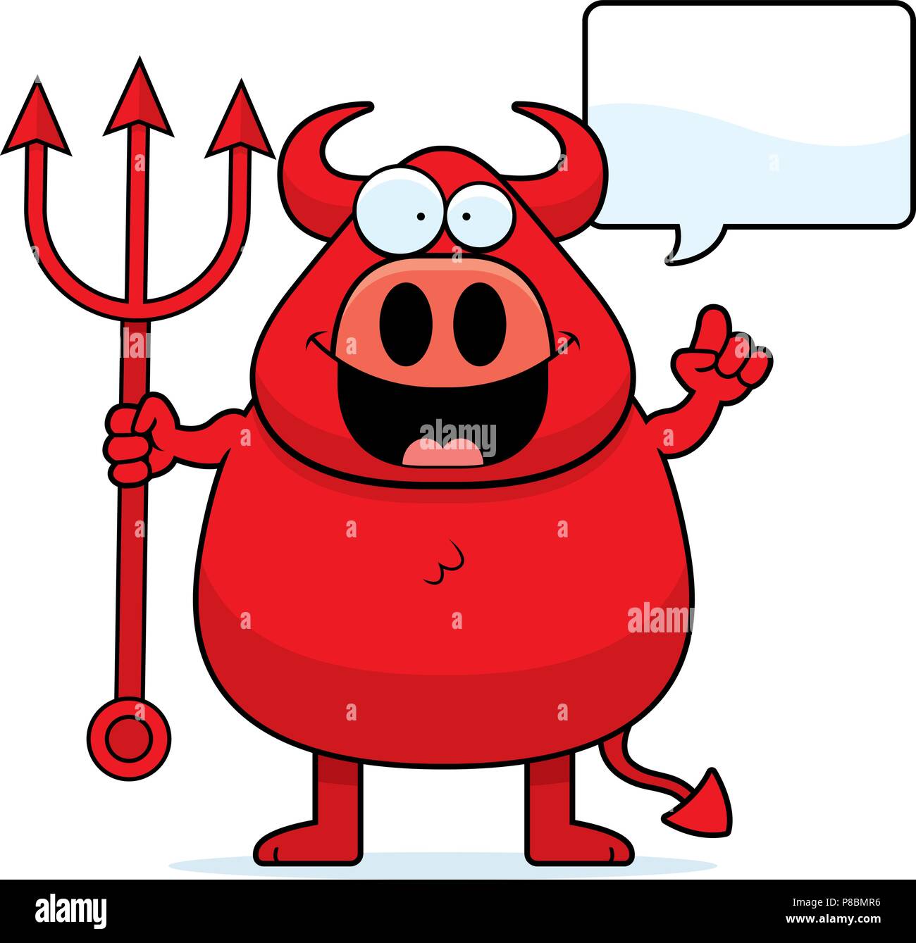A cartoon illustration of a devil talking Stock Vector Image & Art - Alamy