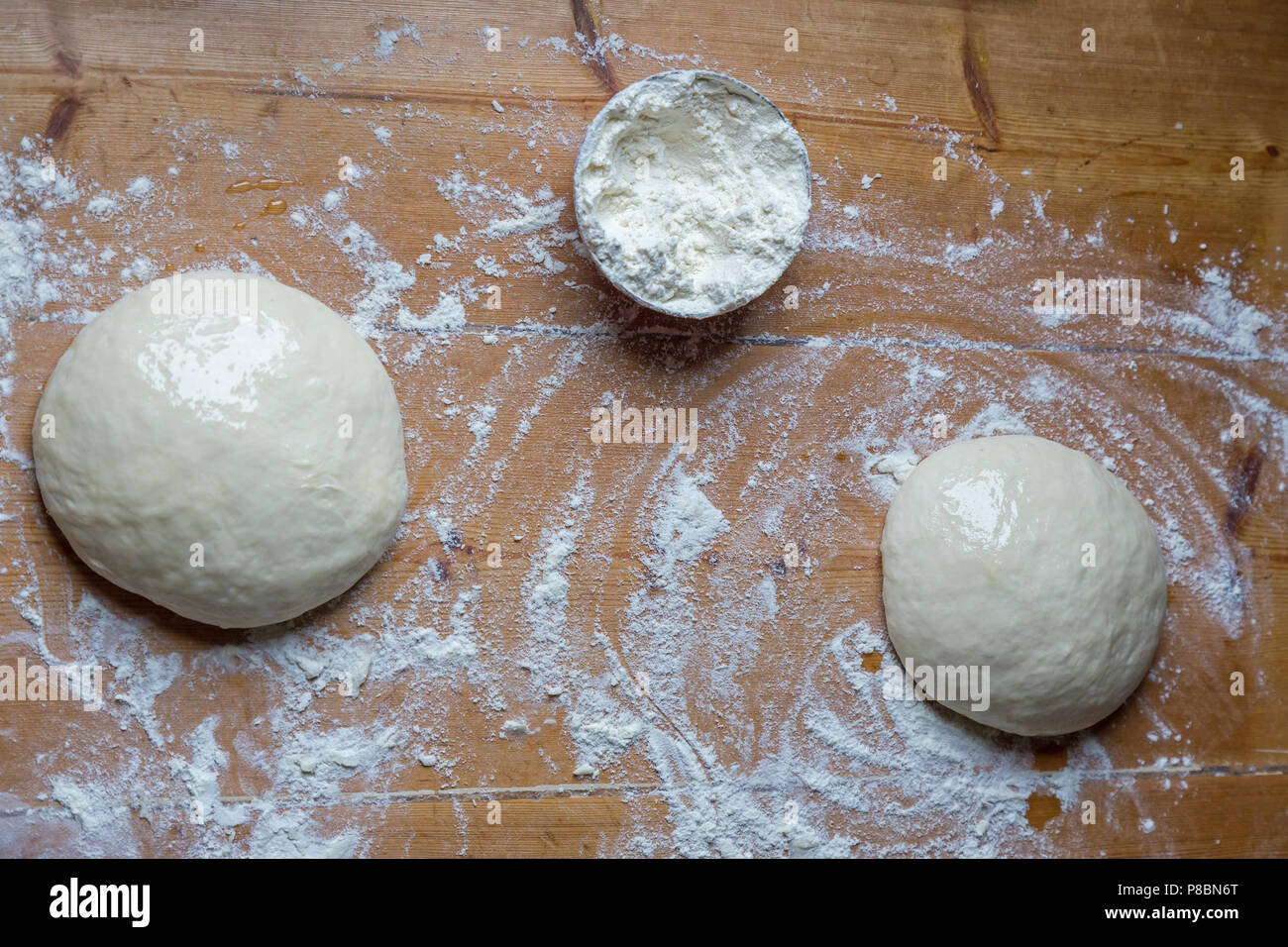 Homemade dough in the kitchen on the table Stock Photo - Alamy