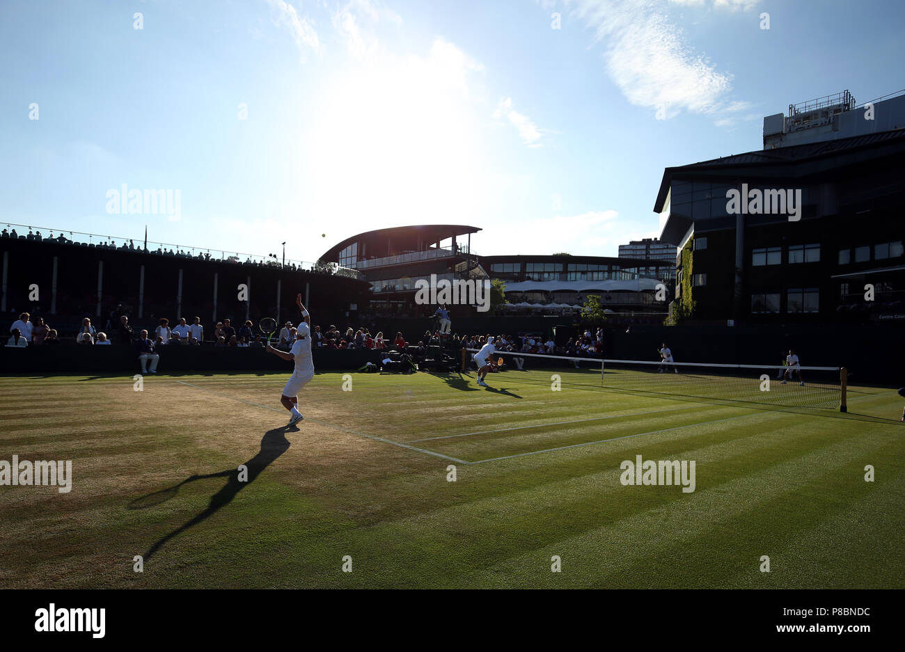 Tad Maclean and Anton Matusevich in action on day eight of the ...