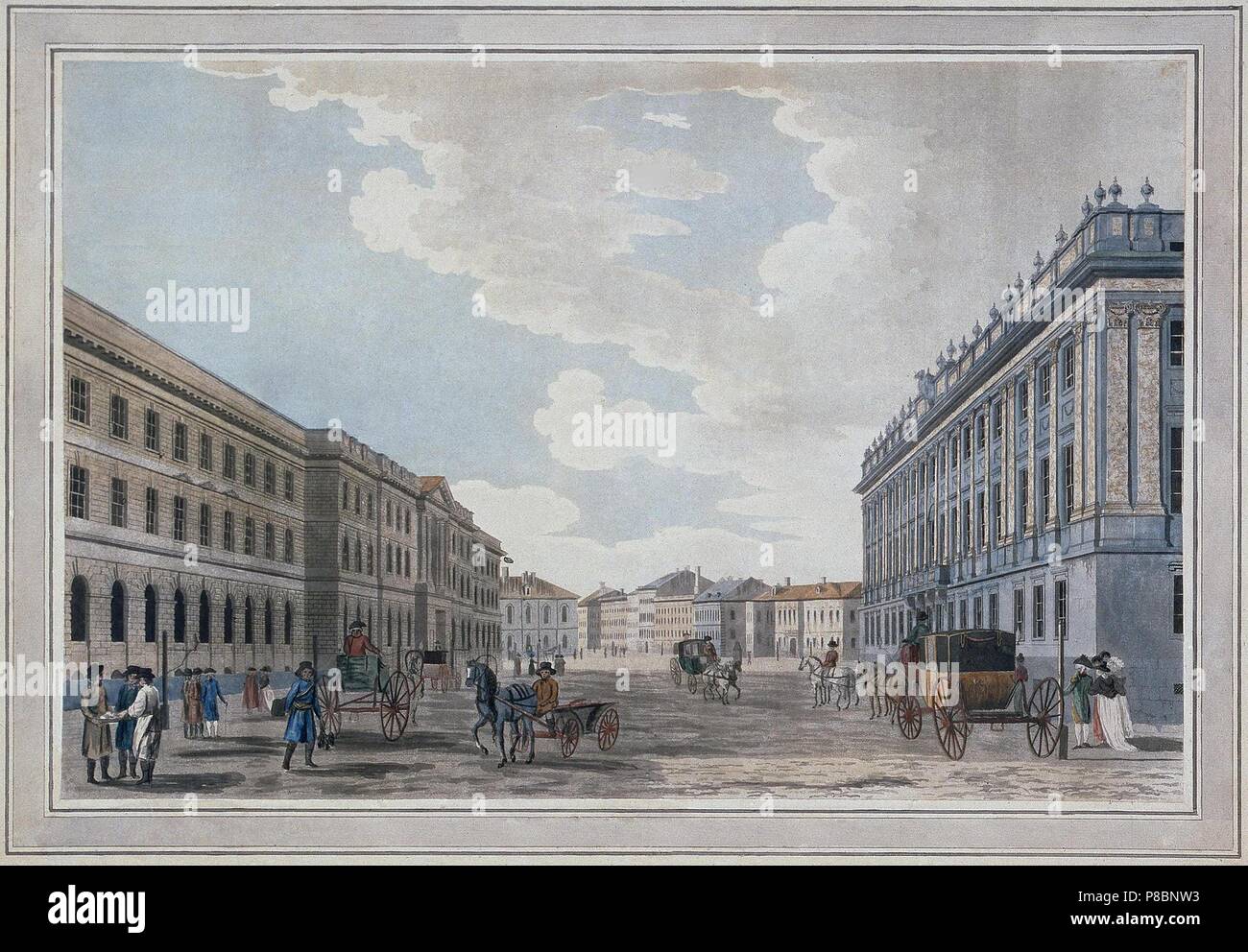 View of a Millionnaya Street and the Marble Palace Through the Field of ...