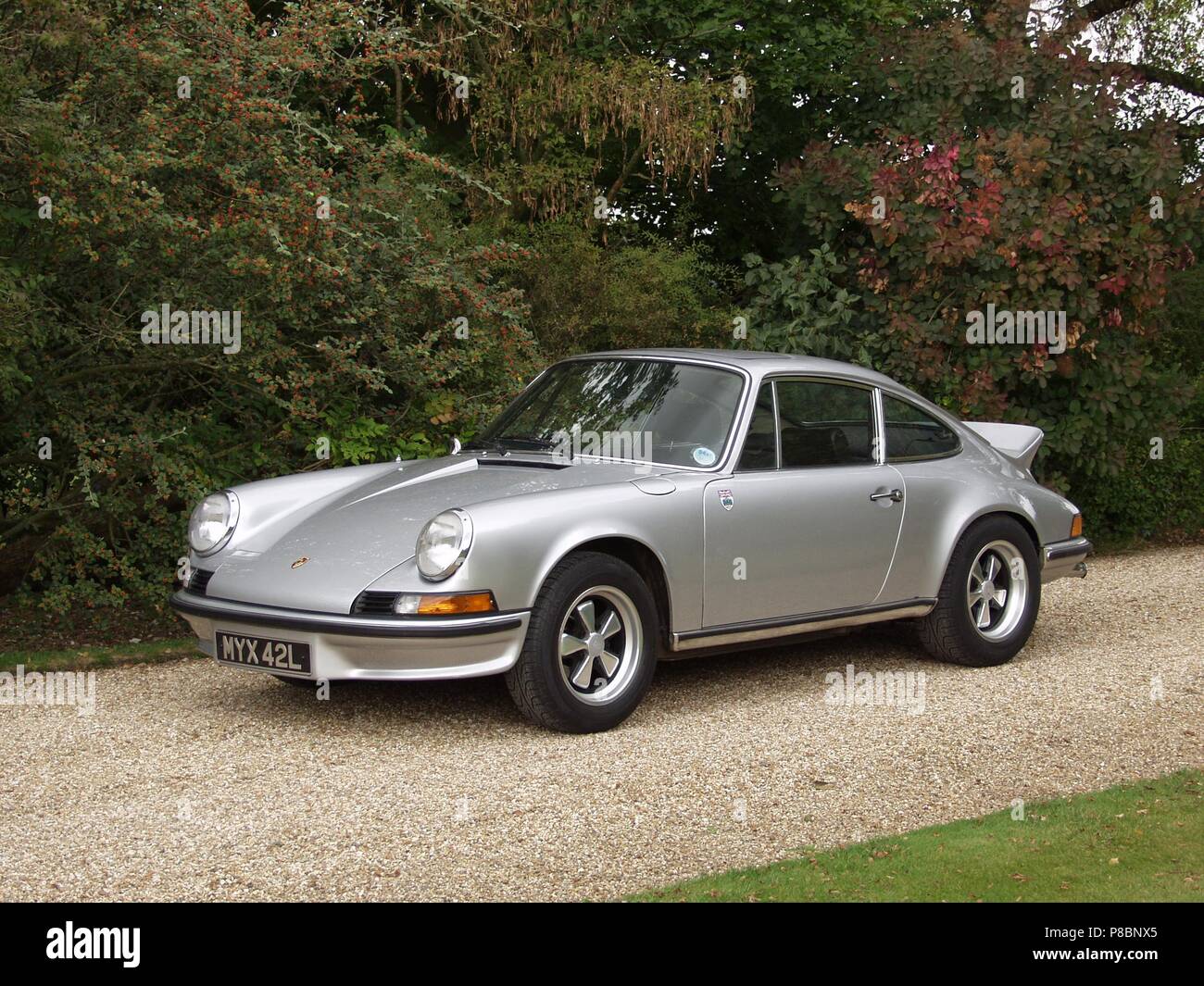 Porsche 911 2.7 RS - 1973 model year in silver metallic - showing front ...