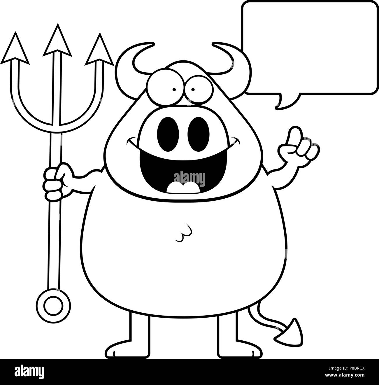 Cartoon Devil Clipart Black And White