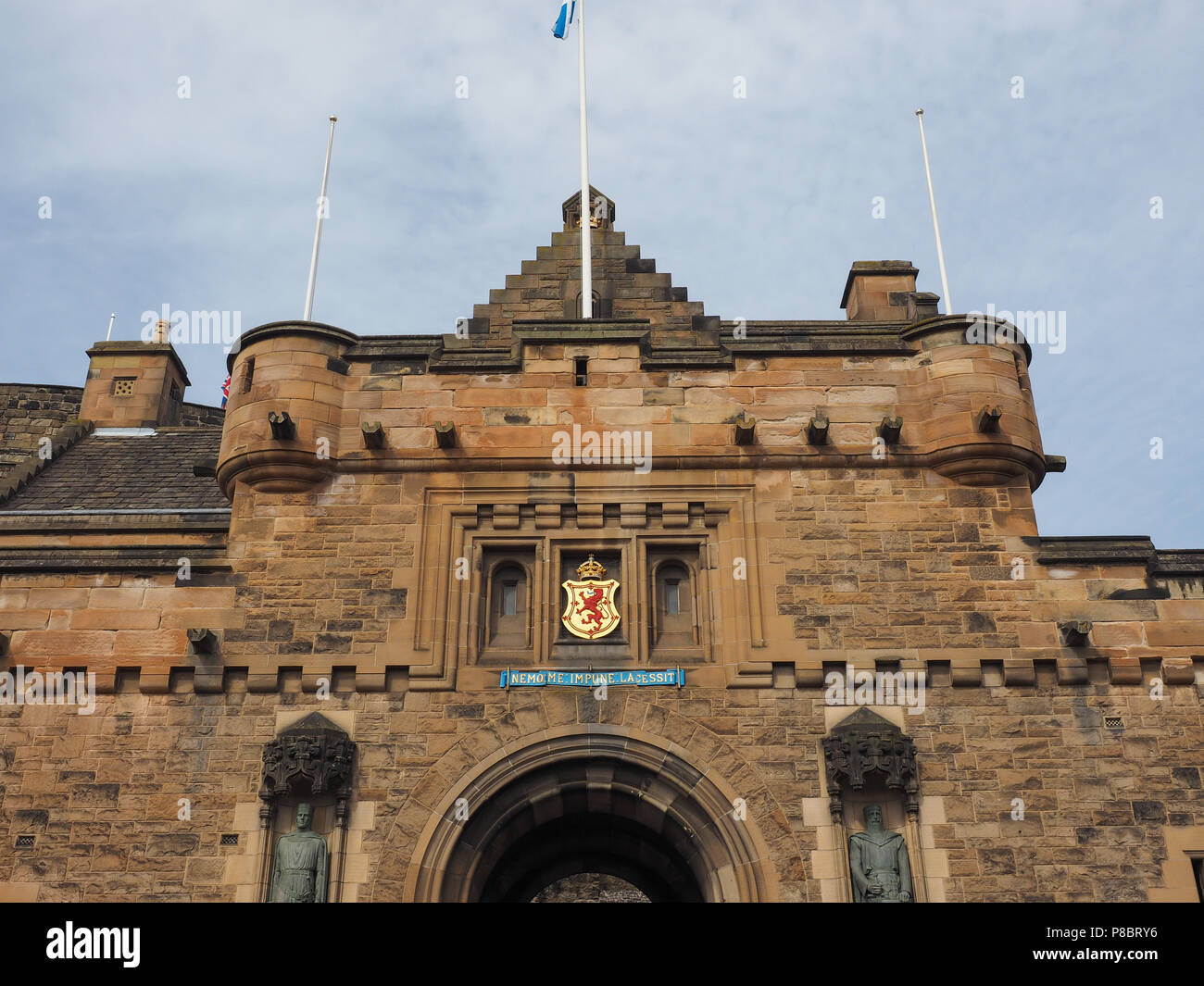 EDINBURGH, UK - CIRCA JUNE 2018: Tourists visiting Edinburgh castle ...