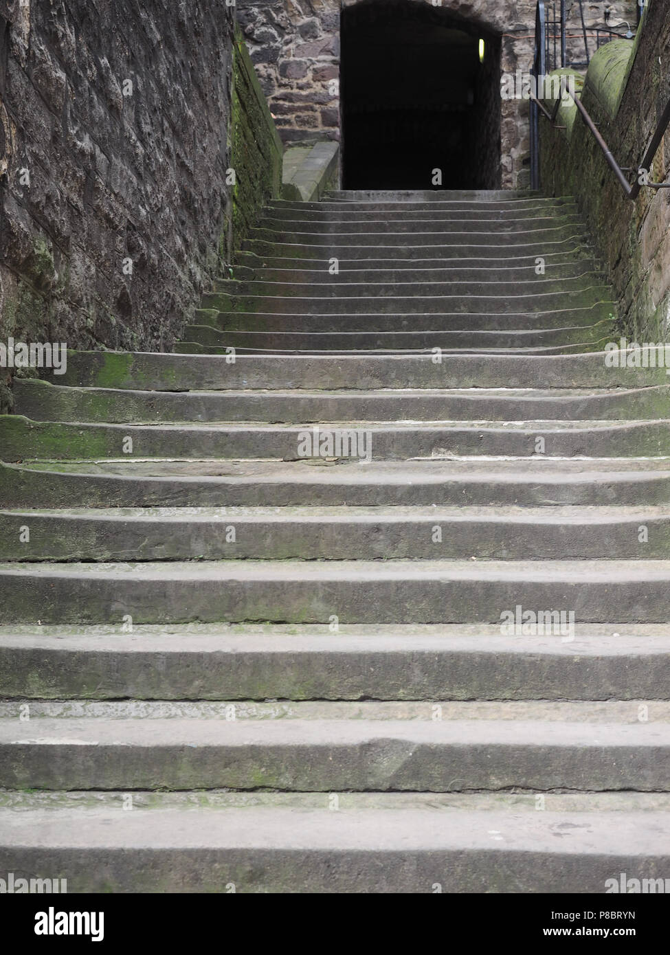 Steep steps linking the Old Town with the New Town in Edinburgh, UK ...