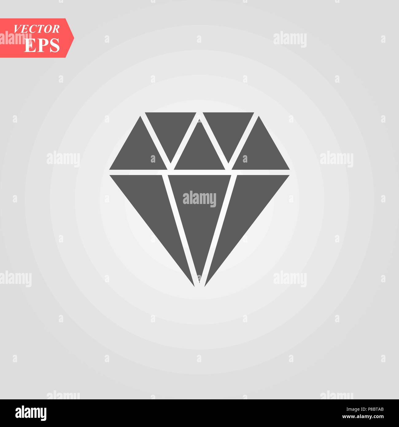 Diamond Icon Vector. Simple flat symbol. Perfect Black pictogram ...