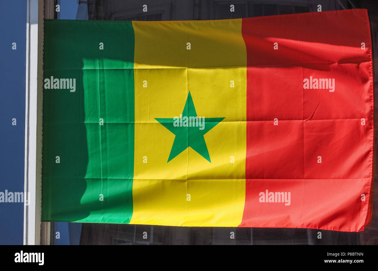 the Senegalese national flag of Senegal, Africa Stock Photo - Alamy