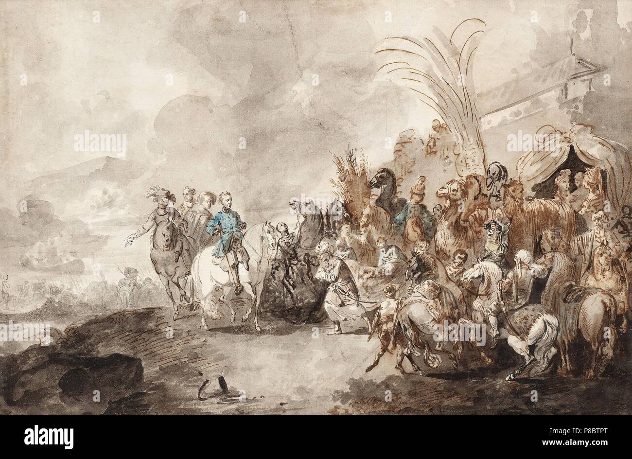 King Charles XII at Bender. Museum: PRIVATE COLLECTION Stock Photo - Alamy