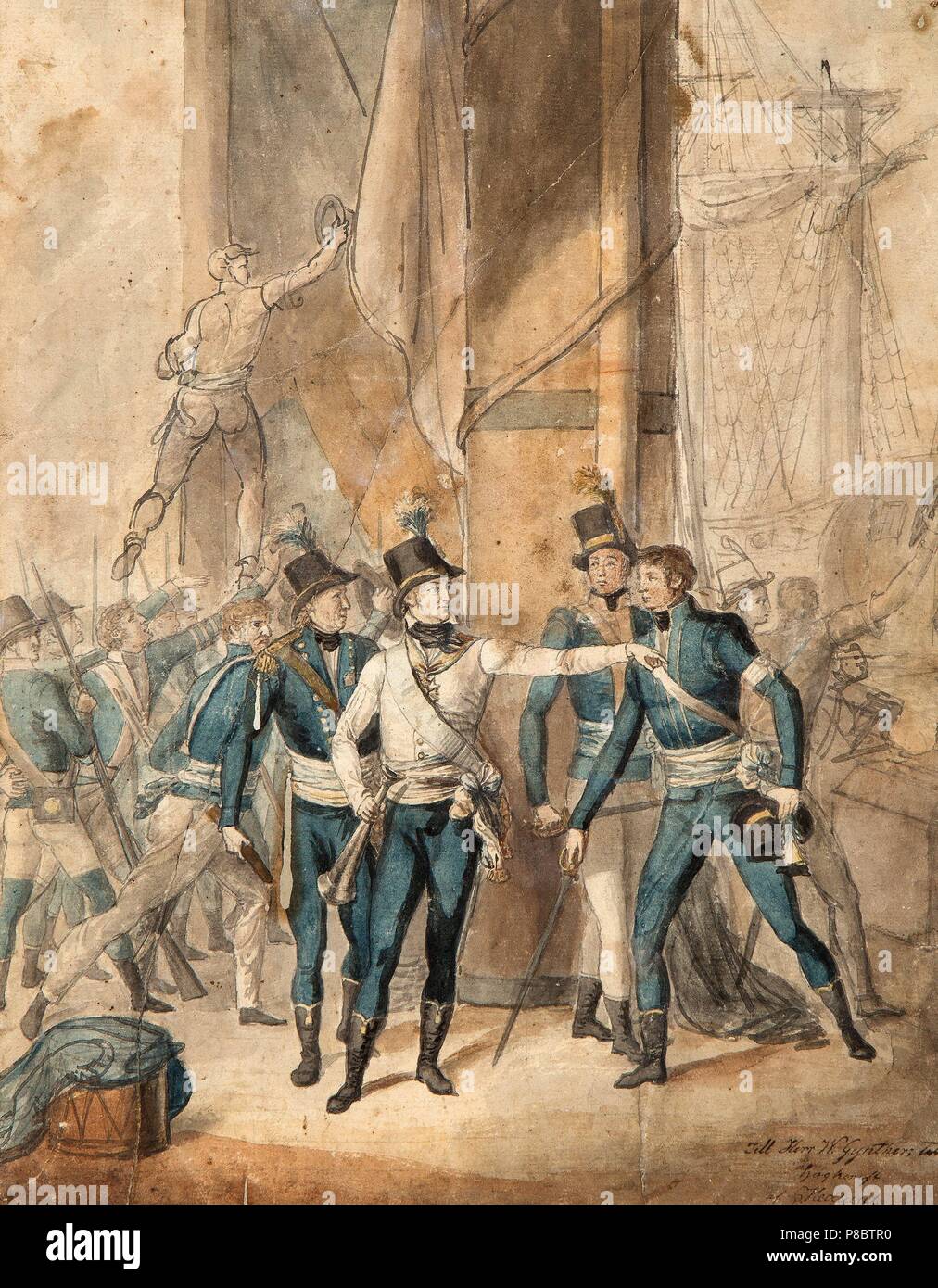 Prince Charles XIII of Sweden at the battle of Hogland on 17 July 1788 ...