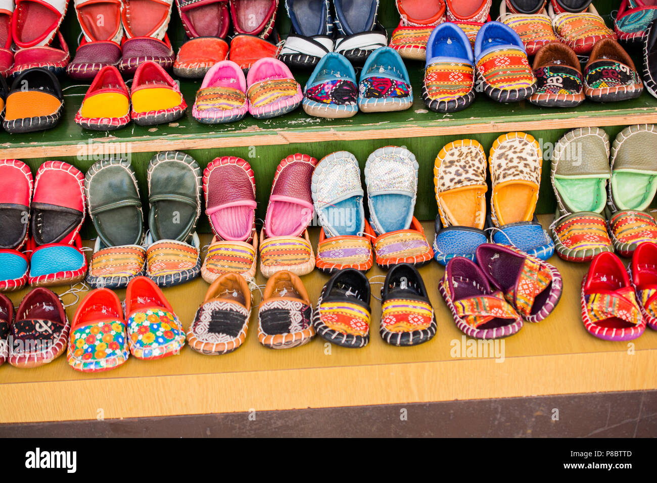 Set of traditional hand made Yemeni shoes Stock Photo - Alamy