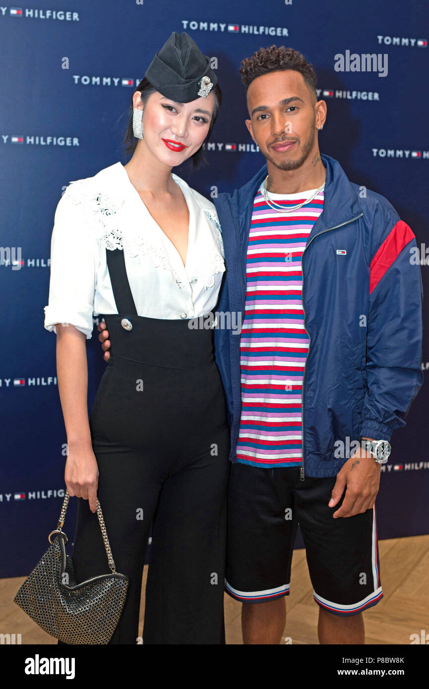 Lewis hamilton tommy hilfiger store on regent street hi-res stock ...