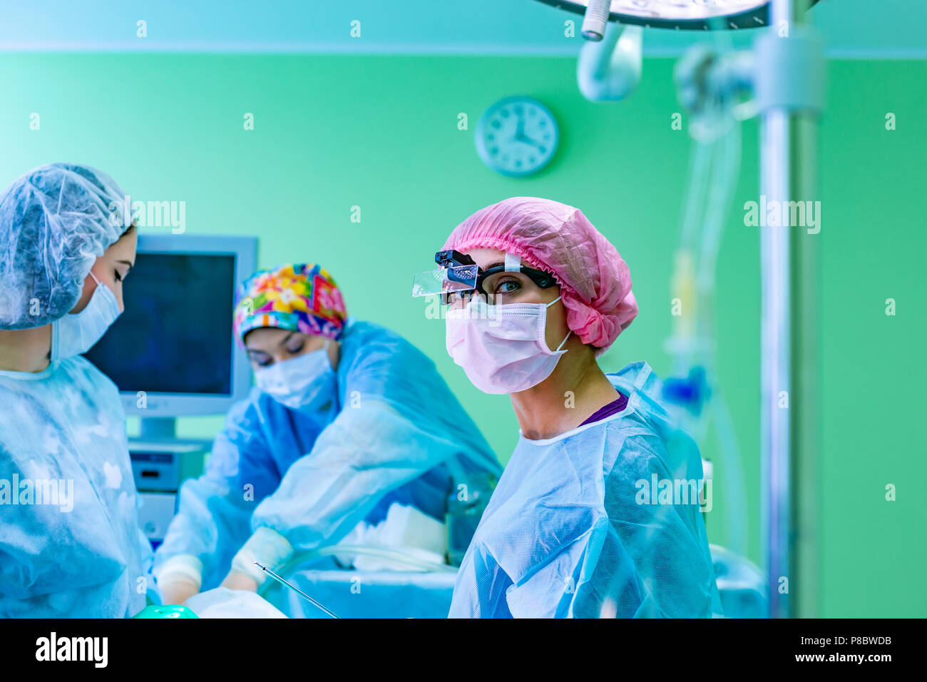 Liposuction surgery instrument prepare for operate in surgeon room ...