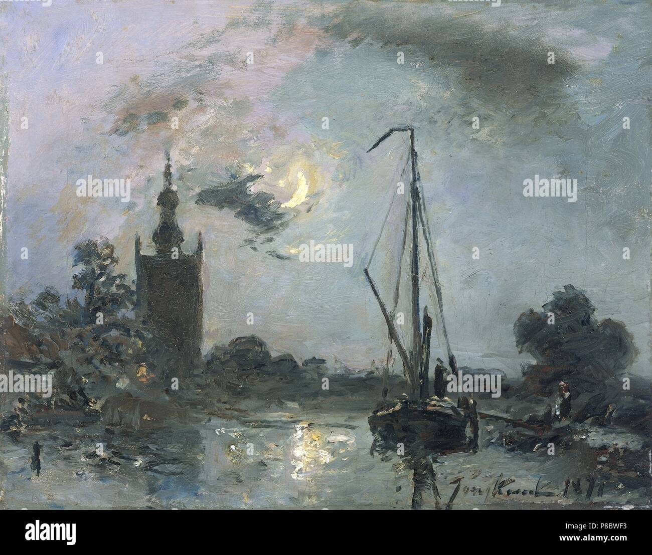 Moonlight on amsterdam hi-res stock photography and images - Alamy