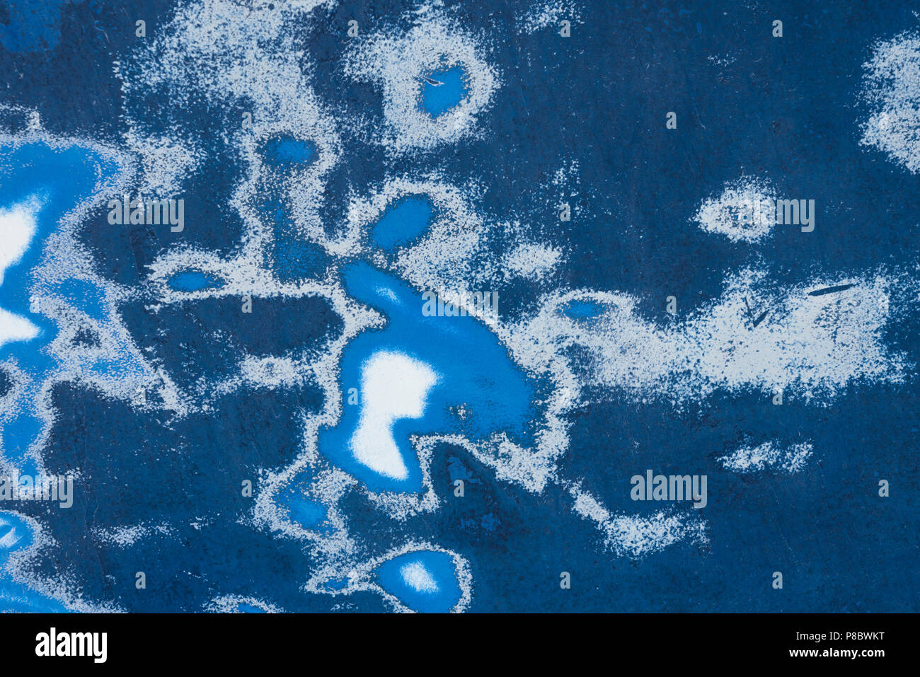 Layers of blue paint hi-res stock photography and images - Alamy