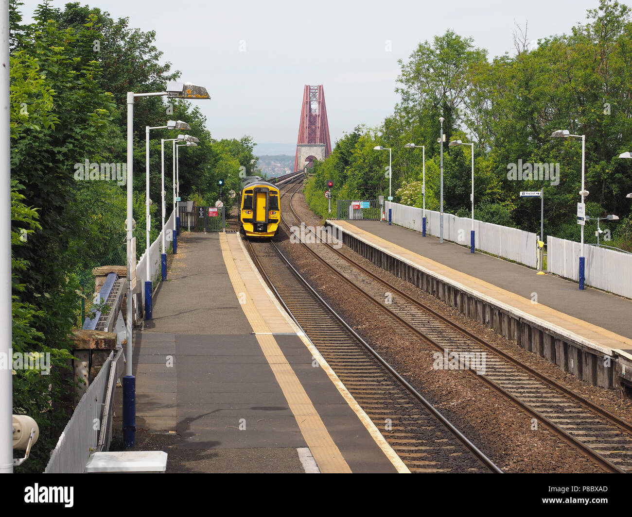 EDINBURGH, UK - CIRCA JUNE 2018: Forth Bridge, cantilever railway ...