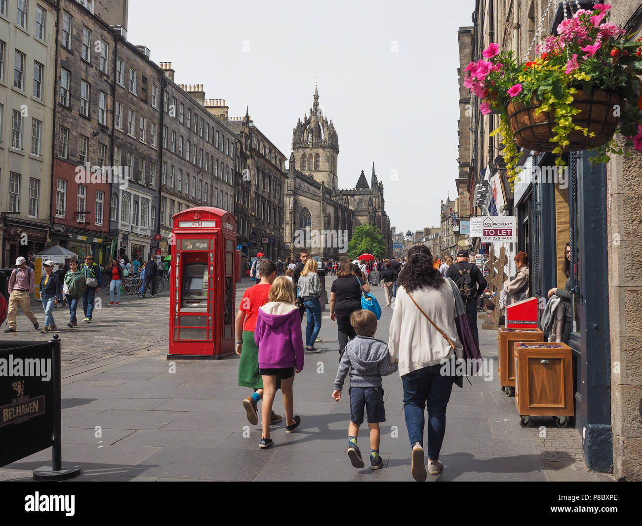 EDINBURGH, UK - CIRCA JUNE 2018: People in the Royal Mile Stock Photo ...