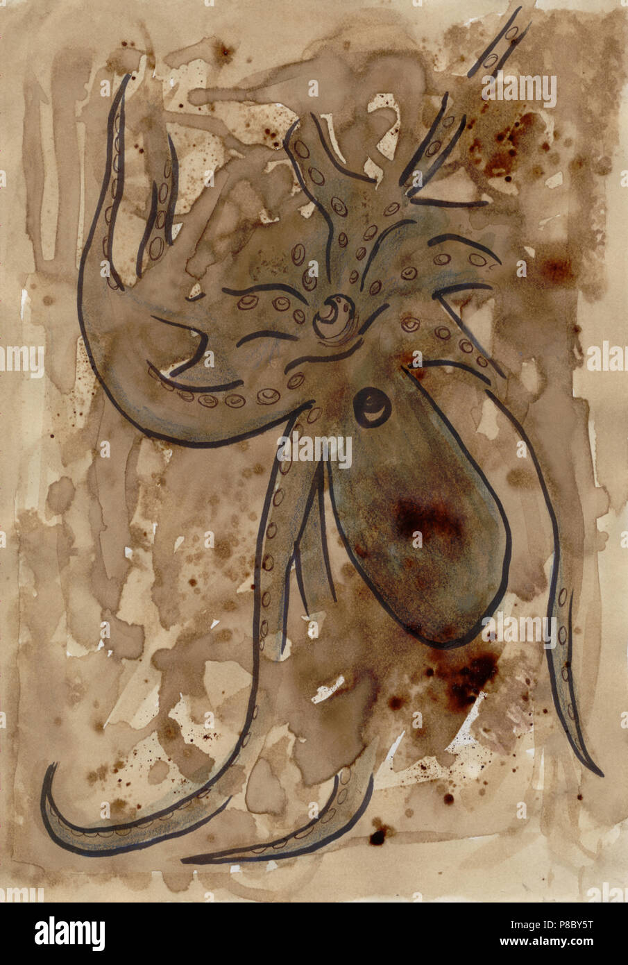 Inking octopus hi-res stock photography and images - Alamy