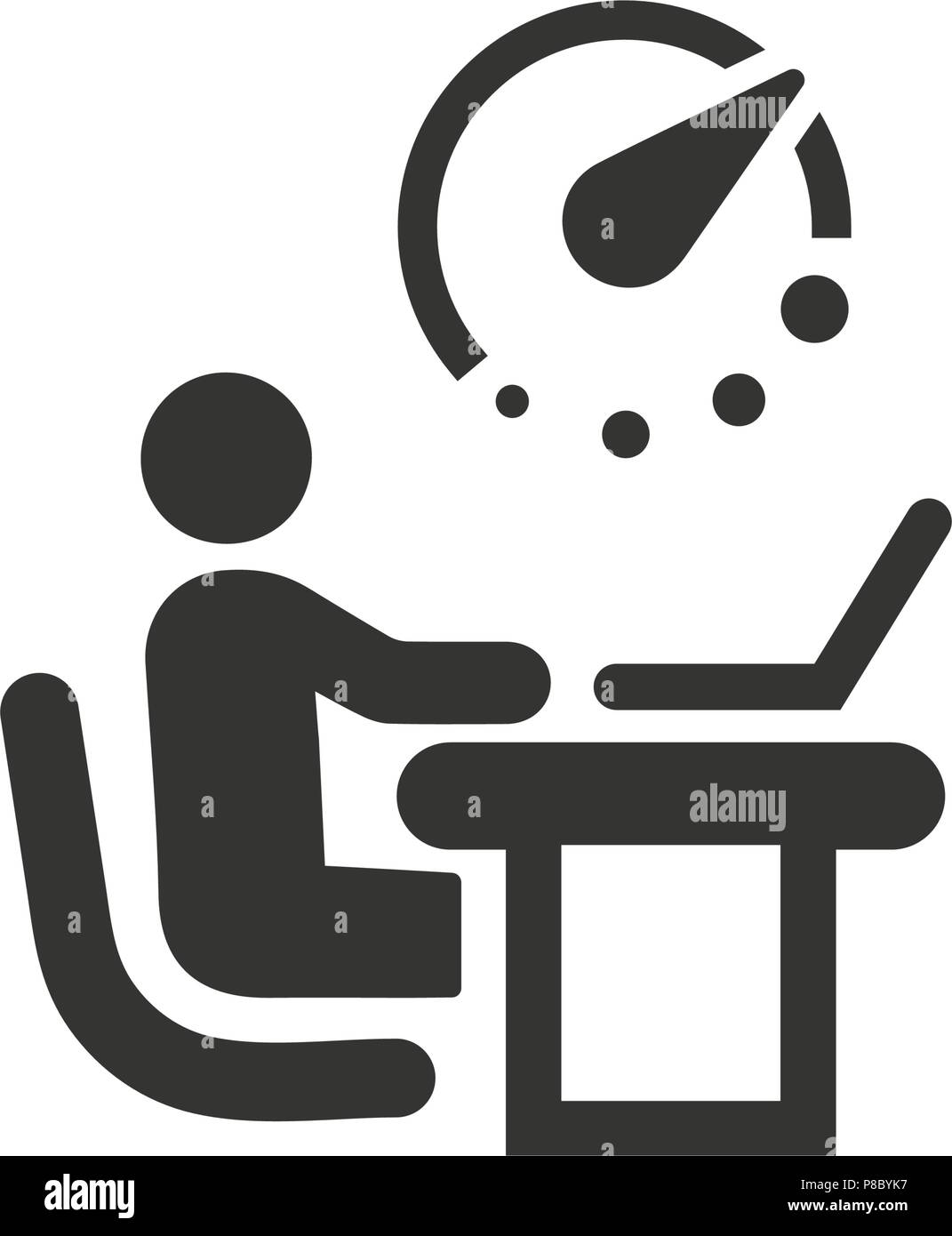 Office Working Icon Stock Vector Image & Art - Alamy