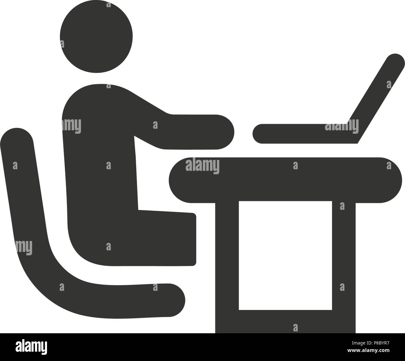 Office Working Icon Stock Vector Image & Art - Alamy