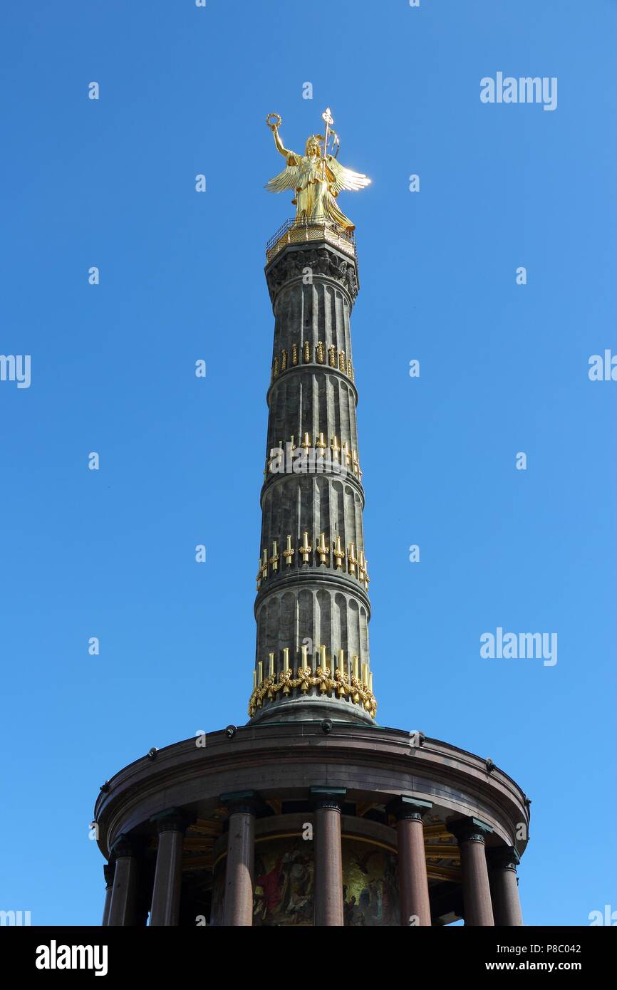 Berlin, Germany. Capital city landmark - the Victory Column ...