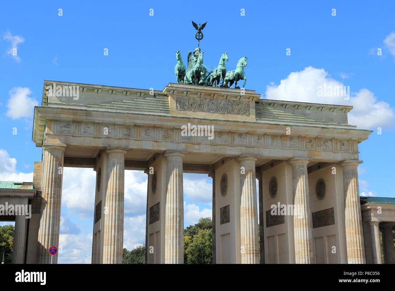 Berlin, Germany. Capital city landmark - Brandenburg Gate Stock Photo ...