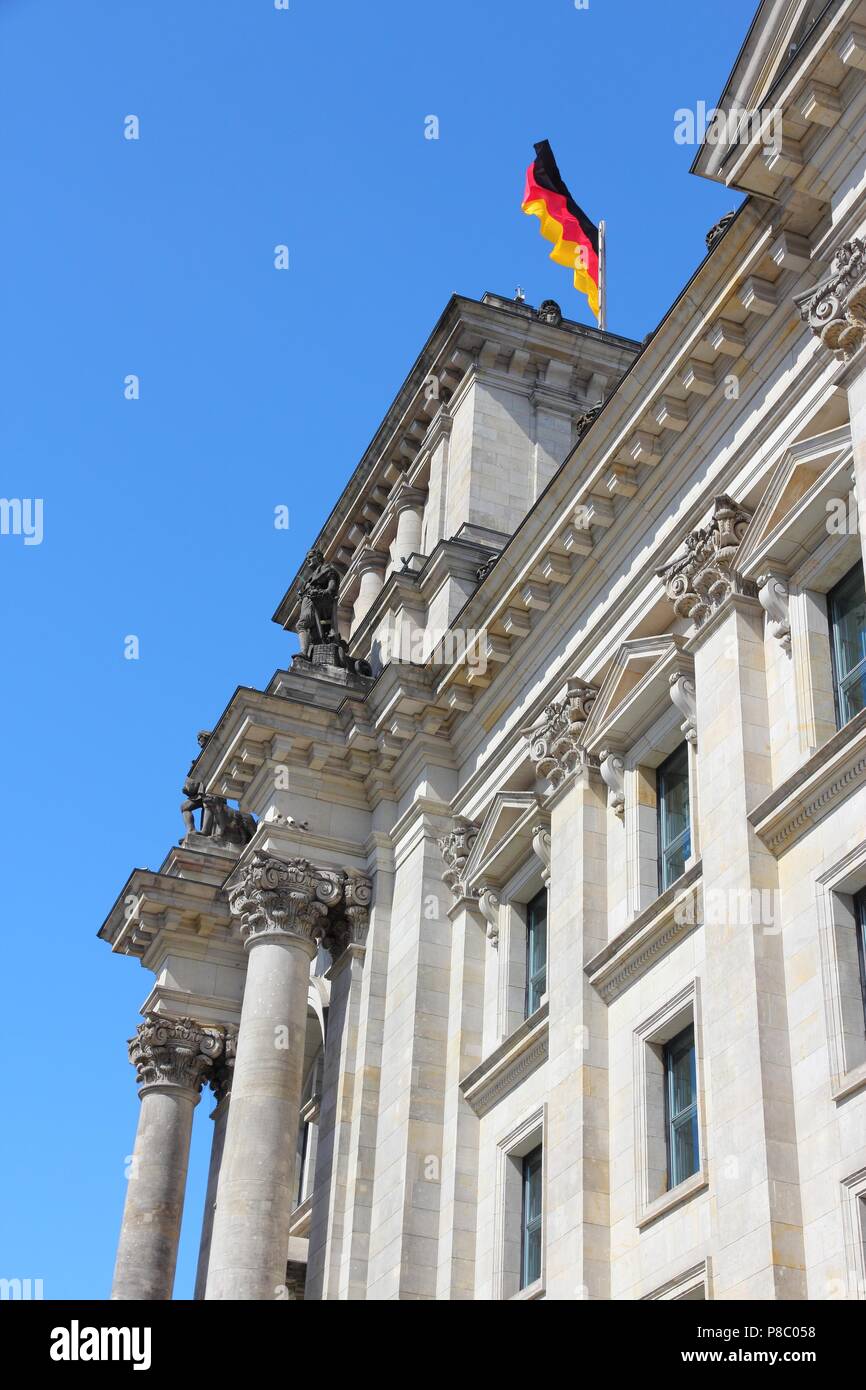 Reichstag building, German parliament house. Berlin, Germany Stock ...
