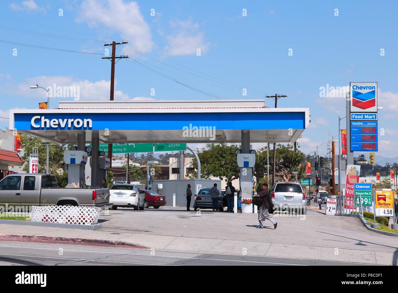 Chevron gas station hi-res stock photography and images - Alamy