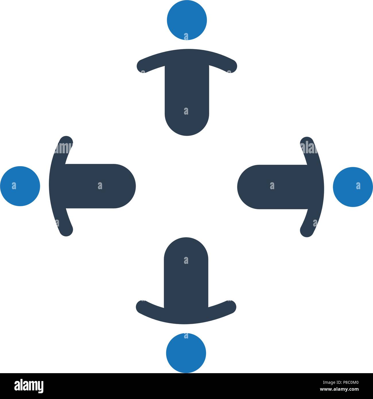 Business Team Meeting Icon Stock Vector Image & Art - Alamy