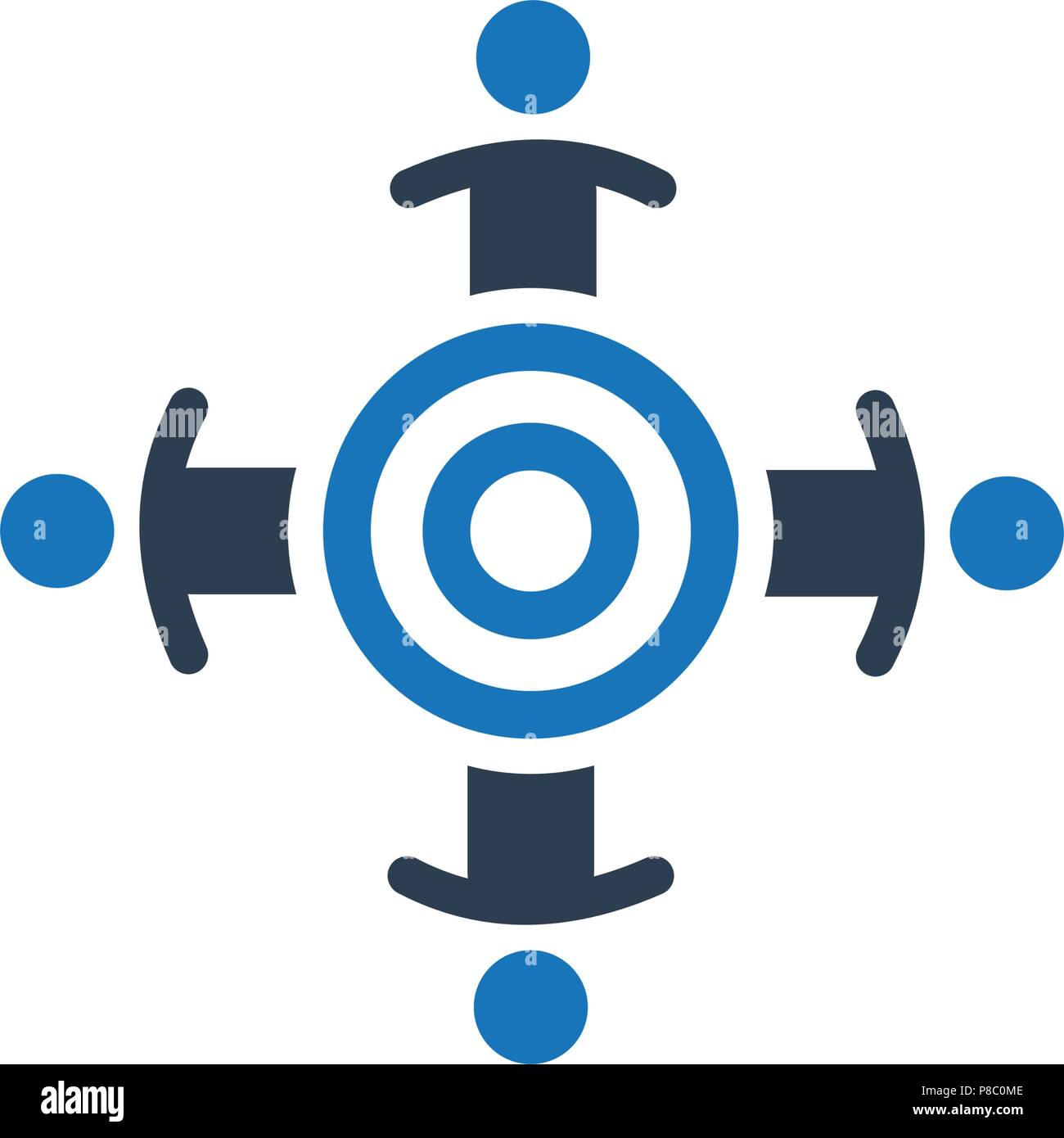 Teamwork Target Icon Stock Vector Image & Art - Alamy