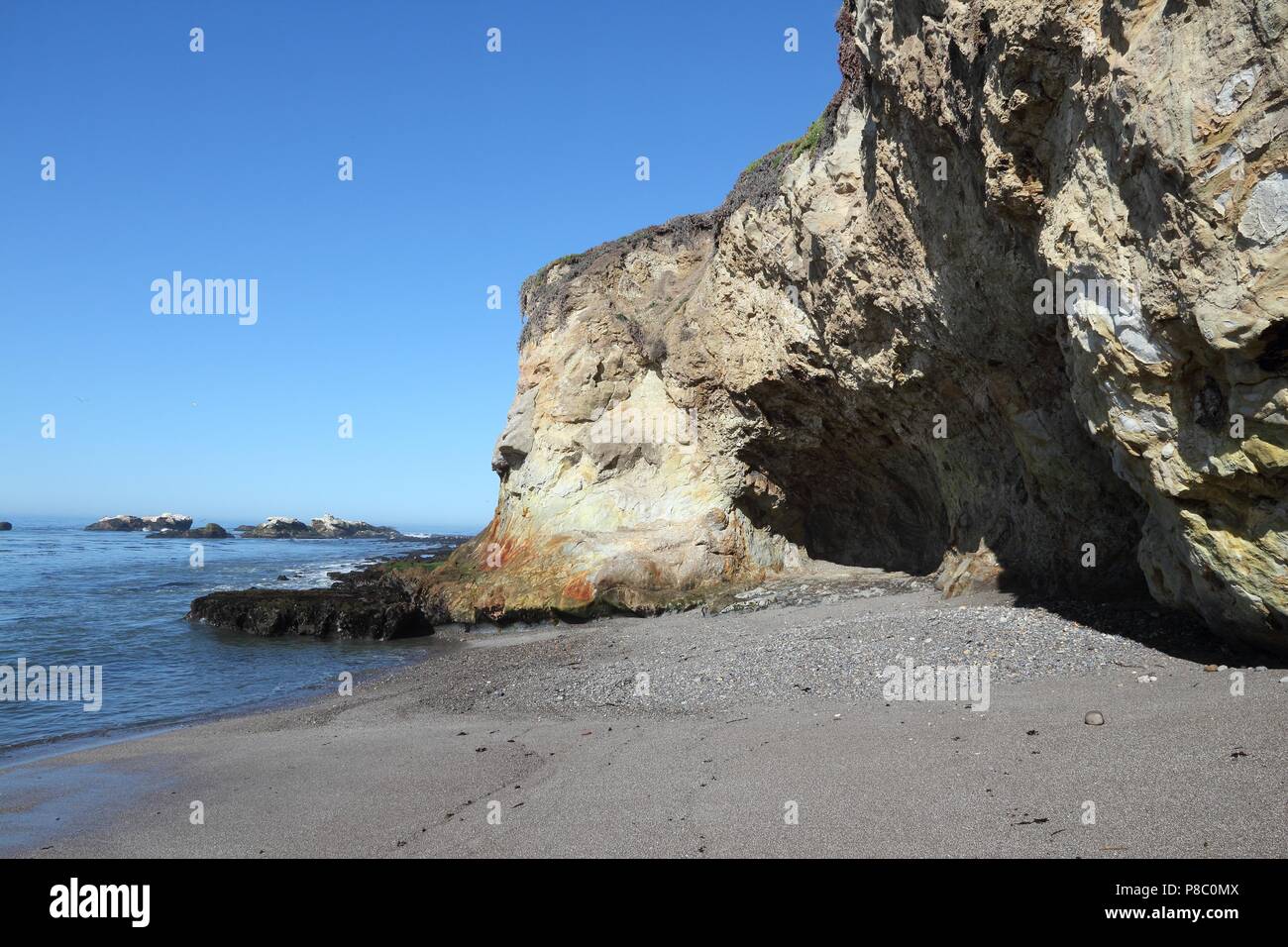 California, USA - Pacific coast view. Shell Beach in Pismo Beach ...